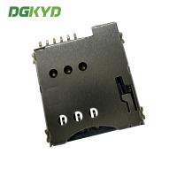 China MICRO-SIM Card Holder Push Type 1.35mm Height 6-Pin Connector with 5000 Insertion Cycles for sale