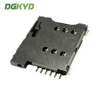 China MICRO-SIM Card Holder Push Type 1.35mm Height 6-Pin Connector with 5000 Insertion Cycles for sale