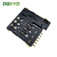 China MICRO-SIM Card Holder Push Type 1.35mm Height 6-Pin Connector with 5000 Insertion Cycles for sale