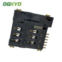 China MICRO-SIM Card Holder Push Type 1.35mm Height 6-Pin Connector with 5000 Insertion Cycles for sale