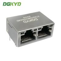 China RJ45 Network Interface 8P10C Modular Connector With Light Strip Shielding DGKYD212Q106CD2A4D for sale