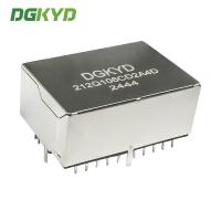China RJ45 Network Interface 8P10C Modular Connector With Light Strip Shielding DGKYD212Q106CD2A4D for sale