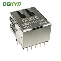 China RJ45 Shielded Ethernet Connector 10P10C Jack 1000BASE-T DGKYD56221111HWA1DY1 for sale