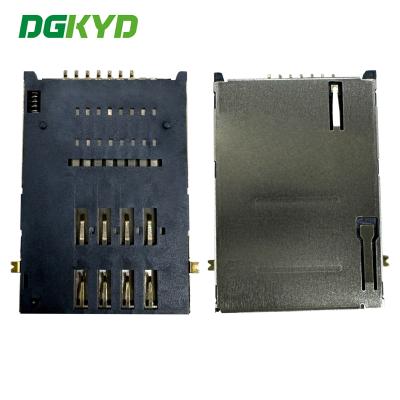 China SIM Card Holder 6P+1P with Pillar Right Switch -40°C to +85°C Temperature Range 5000 Insertion Cycles for sale