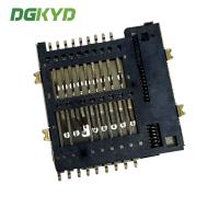 China TF Card Holder PUSH4.0/7.0 1.50H 16P UHS-II MicroSD Connector with 5000 Mating Cycles for sale