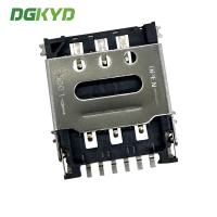 China NANO-SIM Flip Top Card Holder 1.40H 6-Position with 5000 Insertion Cycles and -40°C to +85°C Temperature Range for sale