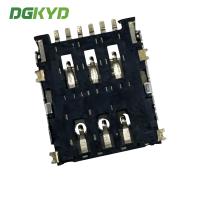 China NANO-SIM Flip Top Card Holder 1.40H 6-Position with 5000 Insertion Cycles and -40°C to +85°C Temperature Range for sale