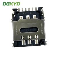 China NANO-SIM Flip Top Card Holder 1.40H 6-Position with 5000 Insertion Cycles and -40°C to +85°C Temperature Range for sale