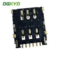 China NANO-SIM Flip Top Card Holder 1.40H 6-Position with 5000 Insertion Cycles and -40°C to +85°C Temperature Range for sale