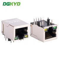 China 10/100/1000M Base-T/TX RJ45 Network Interface With LED Lights, Modular Socket For Network Port DGKYD111Q060AB2A1D for sale
