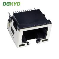 China RJ45 SMD Connector 8.5mm Sinking Board with LED 8P8C Patch Type for 10/100/1000BASE-T Ethernet for sale