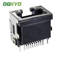 China RJ45 SMD Connector 8.5mm Sinking Board with LED 8P8C Patch Type for 10/100/1000BASE-T Ethernet for sale