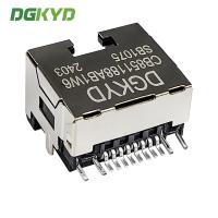 China RJ45 SMD Connector 8.5mm Sinking Board with LED 8P8C Patch Type for 10/100/1000BASE-T Ethernet for sale