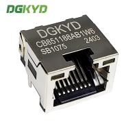 China RJ45 SMD Connector 8.5mm Sinking Board with LED 8P8C Patch Type for 10/100/1000BASE-T Ethernet for sale
