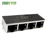 China Four Port RJ45 Connector, Network Socket, Ethernet Interface, POE Connector, Ethernet Transformer DGKYD114Q787AB2A1DP for sale