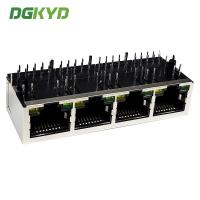 China Four Port RJ45 Connector, Network Socket, Ethernet Interface, POE Connector, Ethernet Transformer DGKYD114Q787AB2A1DP for sale