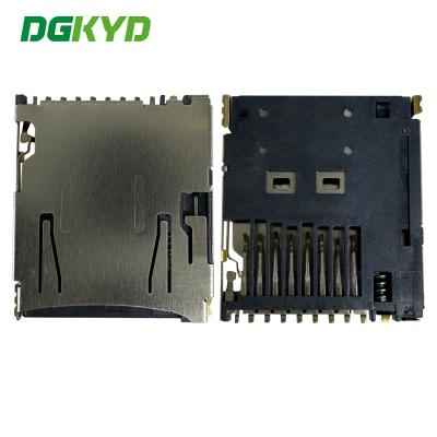 China TF Card Holder PUSH/PUSH 1.68H 9-Pin Connector with 5000 Insertion Cycles and -25°C to 85°C Temperature Range for sale