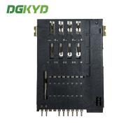 China SIM Card Holder PUSH 6P+2 SMT Pillarless 8-Pin Connector -40°C to +85°C Operating Temperature for sale
