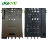 China SIM Card Holder PUSH 6P+2 SMT Pillarless 8-Pin Connector -40°C to +85°C Operating Temperature for sale