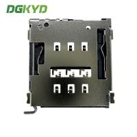 China Nano SIM Card Holder with Switch and Detection - 6PIN Micro Connector for -40°C to +85°C Applications for sale