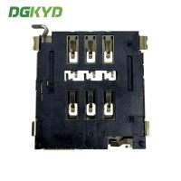 China Nano SIM Card Holder with Switch and Detection - 6PIN Micro Connector for -40°C to +85°C Applications for sale