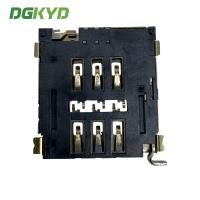 China Nano SIM Card Holder with Switch and Detection - 6PIN Micro Connector for -40°C to +85°C Applications for sale