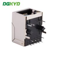 China RJ45 Single Port Gigabit Network Interface with LED and Pin Flush 4.06 DGKYD111Q068AB2A1D for sale