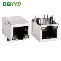 China RJ45 Single Port Gigabit Network Interface with LED and Pin Flush 4.06 DGKYD111Q068AB2A1D for sale