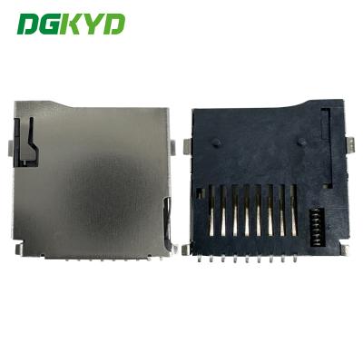 China TF Card Holder Push Push H1.8 External Soldering 9 Pin Telephone Card Connector DGKYDTF18H8A6A2Y3WSW286 for sale