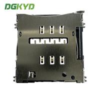 China Micro SIM Card Holder No Push 1.50H 6Pin Telephone Card Connector DGKYD for sale