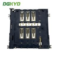 China Micro SIM Card Holder No Push 1.50H 6Pin Telephone Card Connector DGKYD for sale