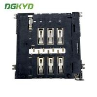 China Micro SIM Card Holder No Push 1.50H 6Pin Telephone Card Connector DGKYD for sale