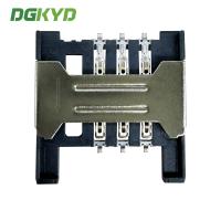China SIM Card Holder 6PIN Drawer Style 1.8H Telephone Card Connector 5000 Cycles for sale