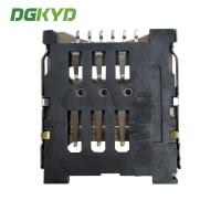 China MICRO-SIM Card Holder Flip Top 1.80H 7PIN Telephone Card Connector DGKYD for sale