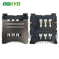 China MICRO-SIM Card Holder Flip Top 1.80H 7PIN Telephone Card Connector DGKYD for sale