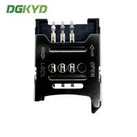 China SIM Card Holder 6 Pin Flip Top Telephone Card Connector DGKYDSIM18H6A6A2Y3WSG286 for sale