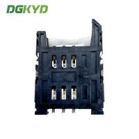 China SIM Card Holder 6 Pin Flip Top Telephone Card Connector DGKYDSIM18H6A6A2Y3WSG286 for sale