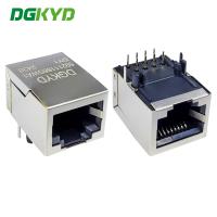 China RJ45 Connector 8P8C Single Port Socket 90 Degree Horizontal with 1000BASE-T Support and 265°C Solder Rating for sale