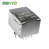 China RJ45 Connector 8P8C Single Port Socket 90 Degree Horizontal with 1000BASE-T Support and 265°C Solder Rating for sale