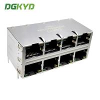 China RJ45 Connector Multi Port 2X4 Socket 8P10C Connector Gigabit Modular Block Interface DGKYD24Q042DB2A5D068 for sale