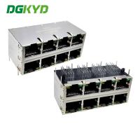 China RJ45 Connector Multi Port 2X4 Socket 8P10C Connector Gigabit Modular Block Interface DGKYD24Q042DB2A5D068 for sale