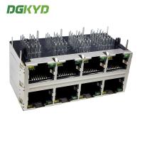 China RJ45 Connector Multi Port 2X4 Socket 8P10C Connector Gigabit Modular Block Interface DGKYD24Q042DB2A5D068 for sale