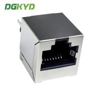 China RJ45 Vertical Connector 180 Degree Ethernet Port 8P8C Shielded with LED DGKYD52241188GWA1D1Y1188 for sale
