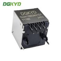 China RJ45 Vertical Connector 180 Degree Ethernet Port 8P8C Shielded with LED DGKYD52241188GWA1D1Y1188 for sale