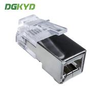 China RJ11 6P6C Category 5e Ethernet Modular Jack - 6 Position Connector with -40℃ to 85℃ Temperature Range for sale