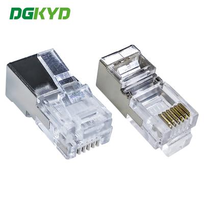 China RJ11 6P6C Category 5e Ethernet Modular Jack - 6 Position Connector with -40℃ to 85℃ Temperature Range for sale