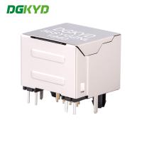 China Single Port RJ45 Shielded Jack Without Transformer 8p8c Connector 10/100/1000BASE-T DGKYD-56SYGZNL for sale