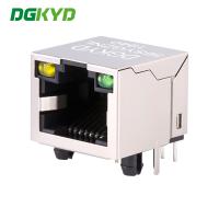 China Single Port RJ45 Shielded Jack Without Transformer 8p8c Connector 10/100/1000BASE-T DGKYD-56SYGZNL for sale