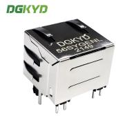 China RJ45 Connector 8P8C Single Port Shielded with LED Yellow Green 10/100/1000BASE-T DGKYD-56SYGENL for sale
