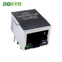 China RJ45 network interface with LED light Gigabit Ethernet connector horizontal socket KRJ-329GGONL for sale